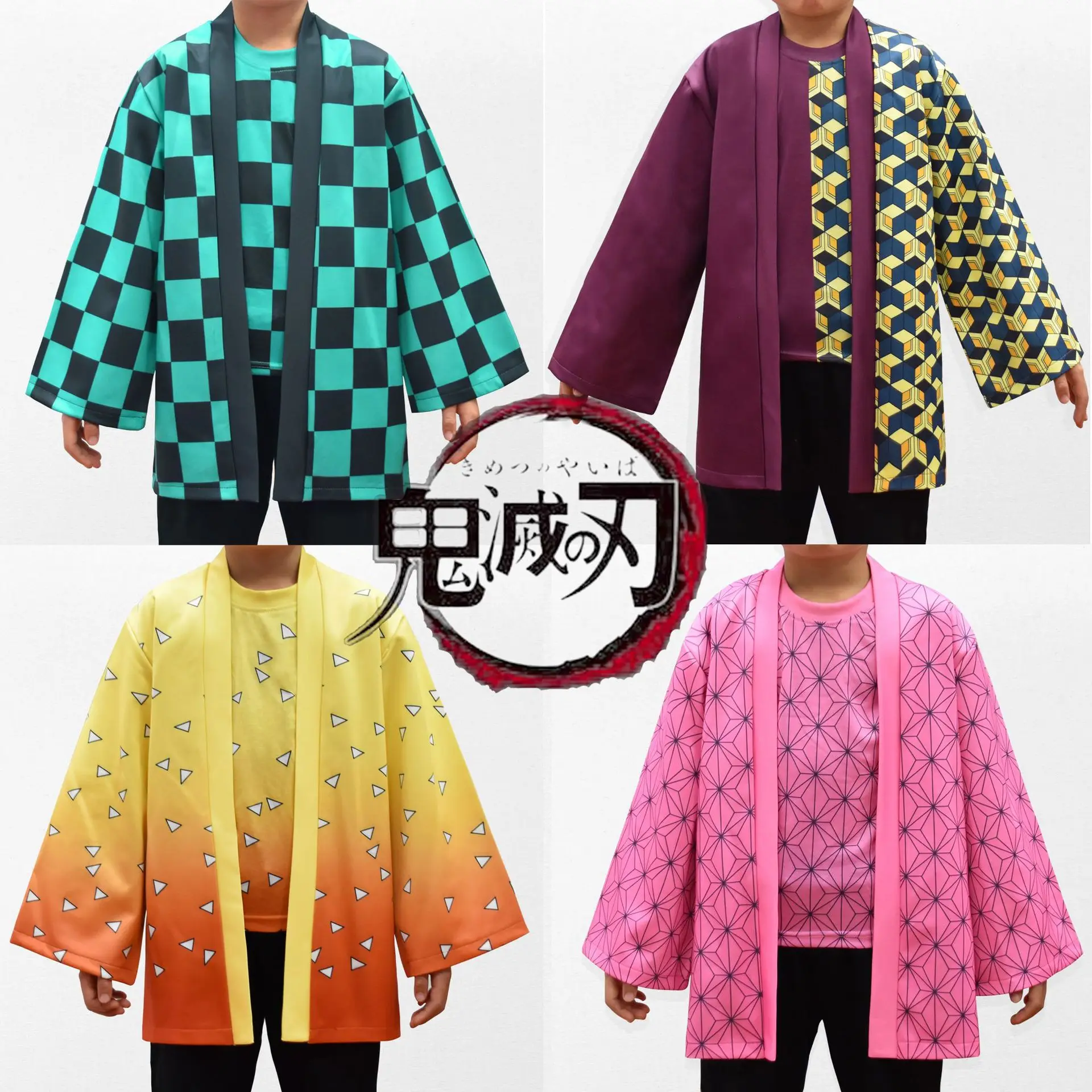 Adult Kids Demon Slayer Anime Cloak Coat Kimetsu No Yaiba Kamado ...