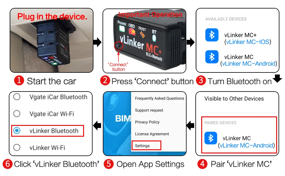 跨境 VLINKER MC+ V2.2版本BLE4.0蓝牙 支持双系统OBD2汽车诊断仪-阿里巴巴