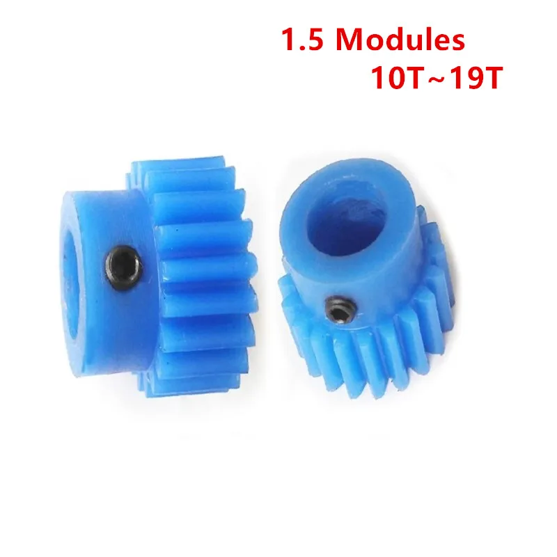 Mc Nylon 10t-19t Tooth Plastic Cylindrical Gear Hole 4 5 6 6.35 7 8 9 ...