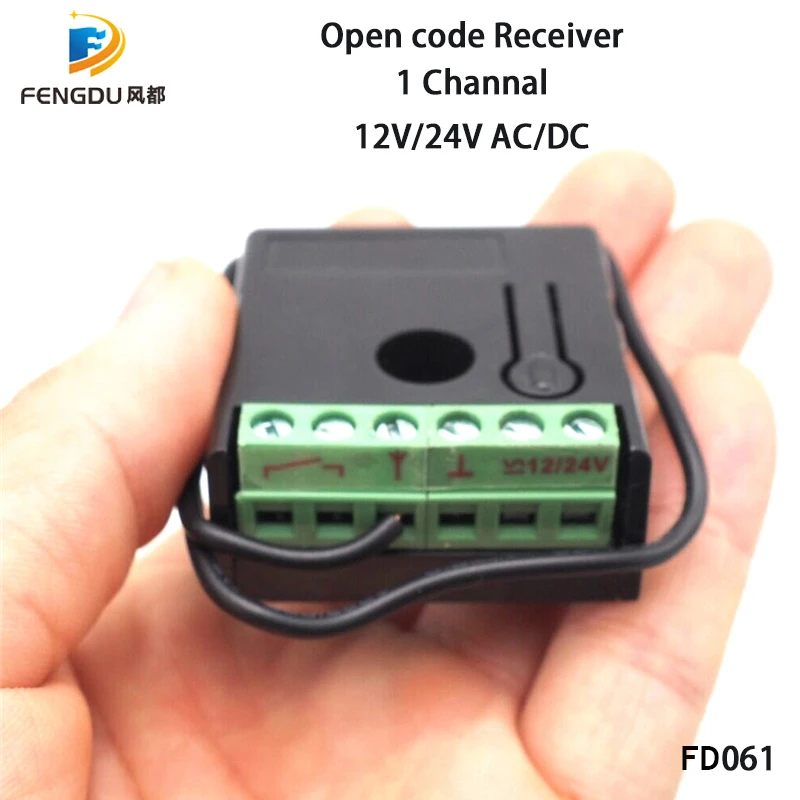 rolling code 12v/24v AC/DC wireless remote control relay switch 1 ...