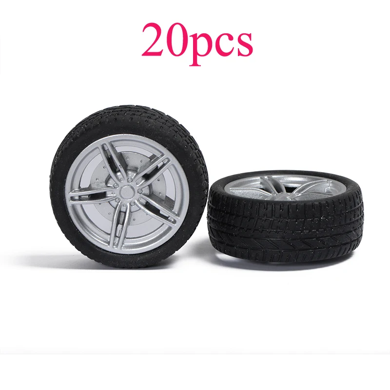 20 adet 40x3mm Model oyuncak araba lastik tekerlek simülasyon ...