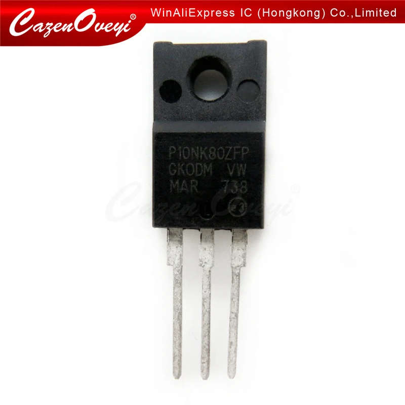 10 unids/lote 10N80 P10NK80ZFP STP10NK80ZFP TO 220 10A / 800V LCD MOS transistor de efecto de ...