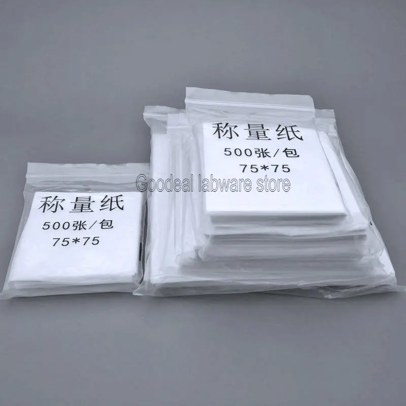 500pcs/pack Lab Square 60/75/90/100/150mm Sulfate Weighing Paper for ...