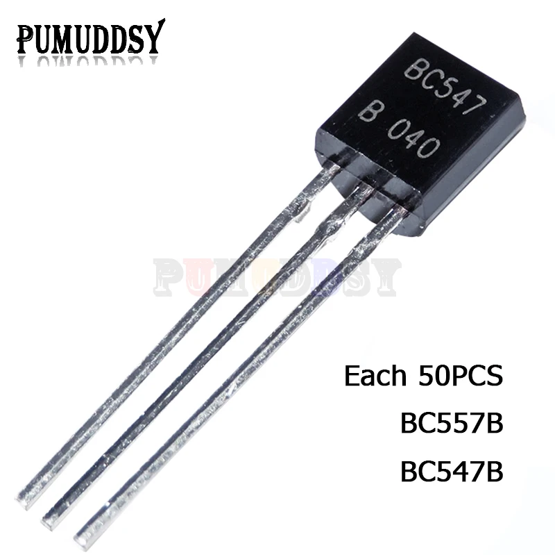 100 Uds BC547 + BC557 TO92 par 50 BC547B BC557B cada 50 Uds Transistor a nuevo y original 92 IC ...