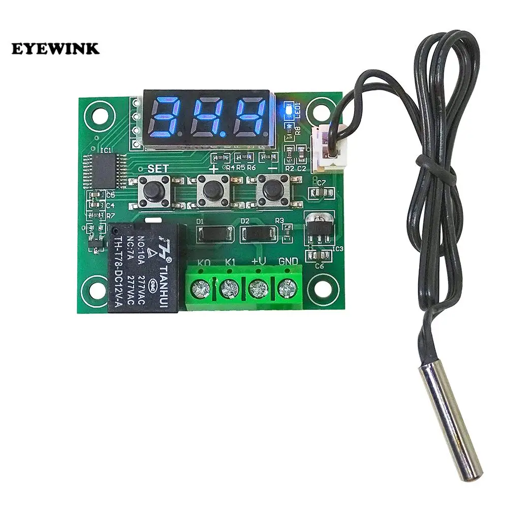 10PCS-W1209-DC-12V-heat-cool-temp-thermostat-temperature-control-switch ...