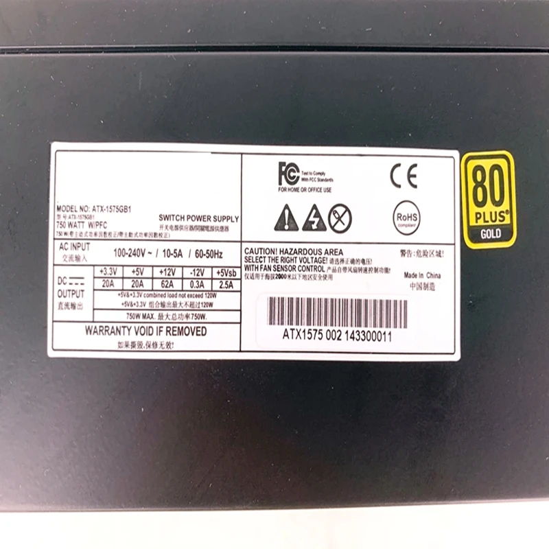 Original PSU For Enhance 80plus Gold 750W Switching Power Supply ATX ...