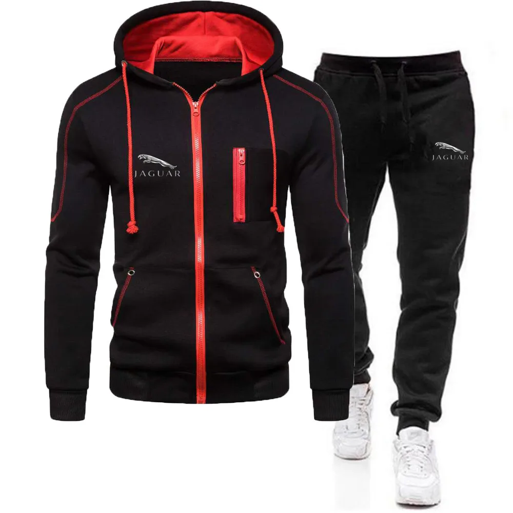 Conjunto de ropa deportiva para hombre, camisa con capucha y cremallera ...