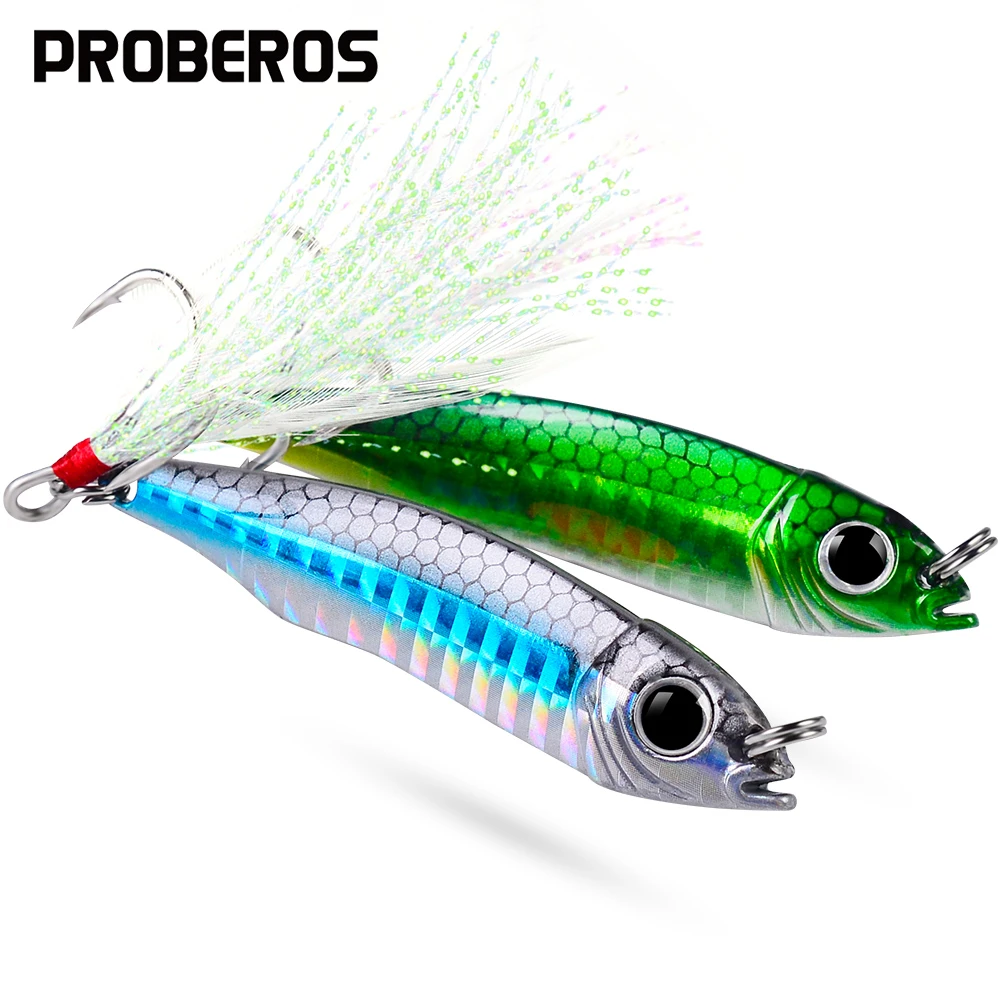 Proberos 1pc Metel Jig Spoon Fishing Lure 10g-15g-20g-28g-35g 3d Eyes ...