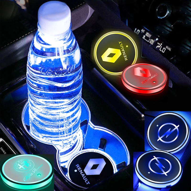 1pcs-Car-LED-Light-Water-Coaster-Car-Acrylic-Cup-Mat-Auto-Goods-for ...
