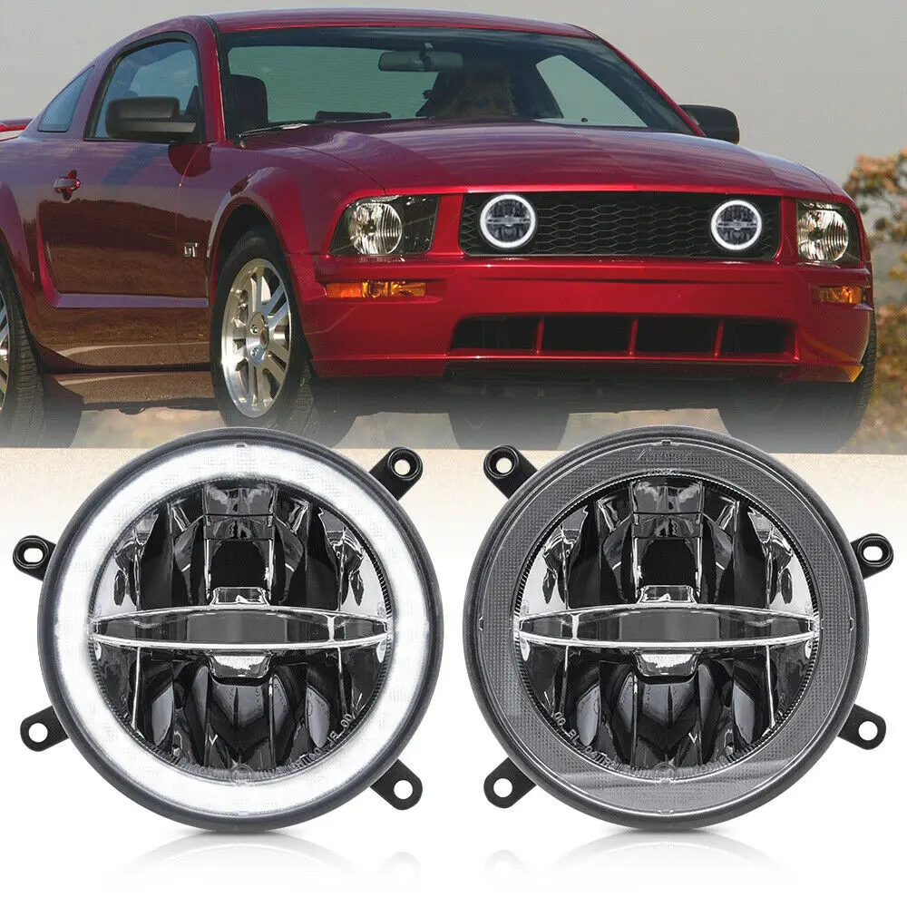 2Pcs-Driving-Fog-LED-Light-Assy-for-2005-2009-Ford-Mustang-GT-Center ...