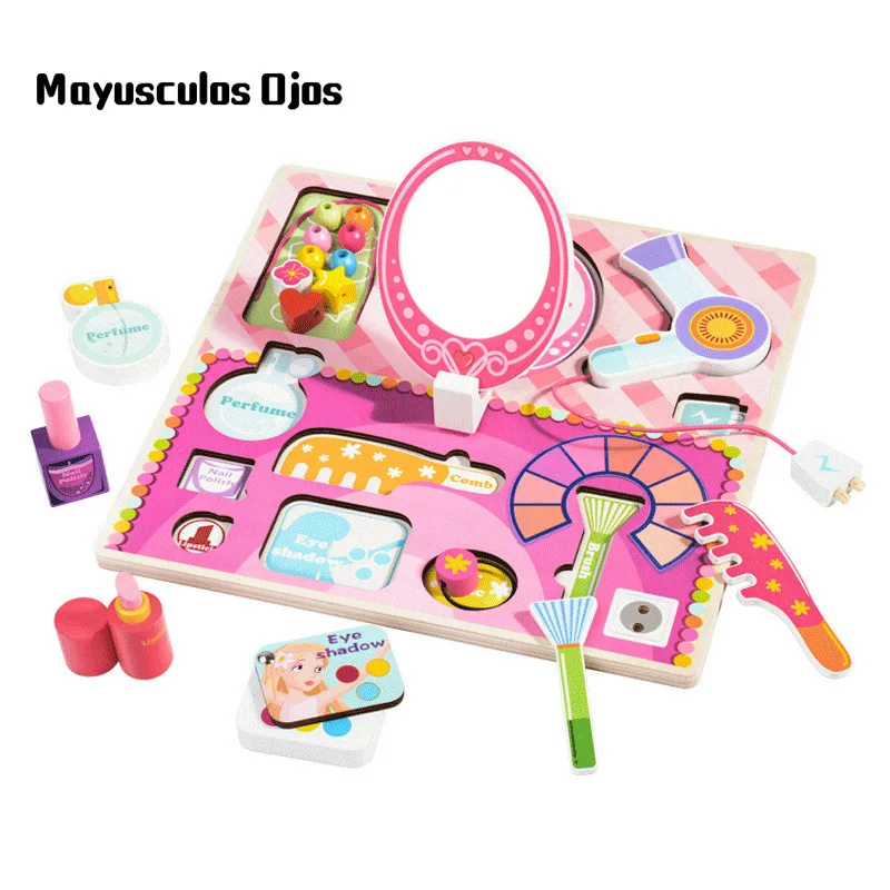 Children-s-Wooden-Simulation-Dressing-Table-Cosmetics-Doctor-Tools ...