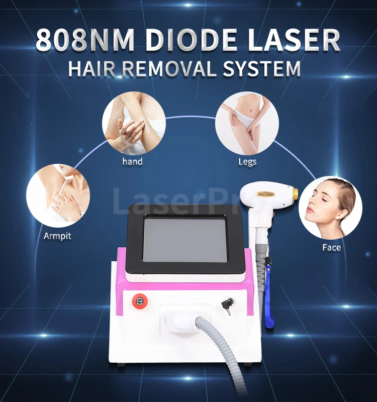 Permanent Diode Laser 808 Hair Removal CE High Power Triple Wavelengths ...