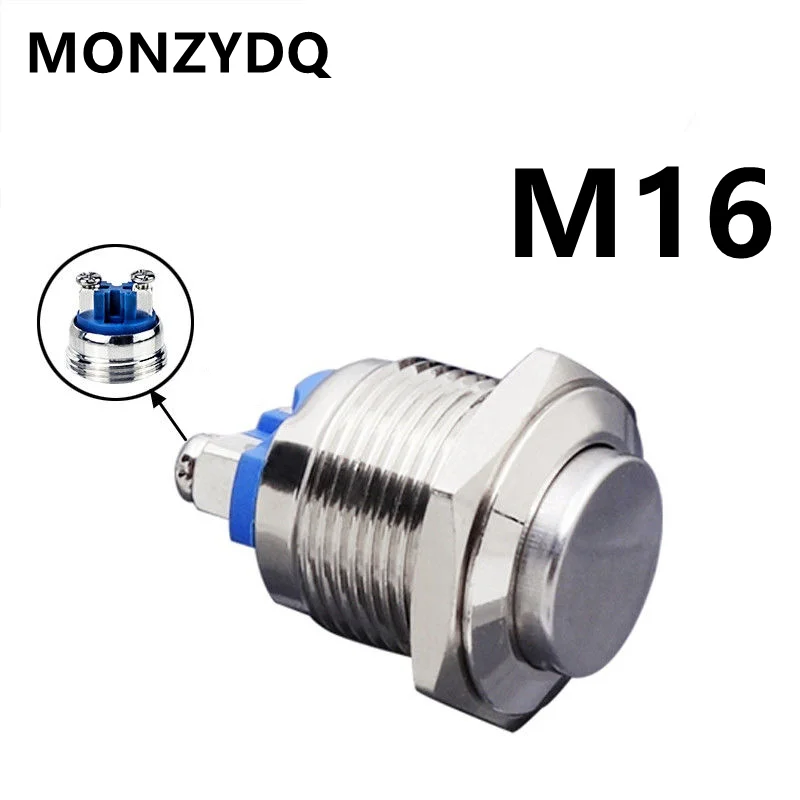 MONZYDQ-16mm-IP67-Metal-Push-Button-Switch-Waterproof-Self-reset ...
