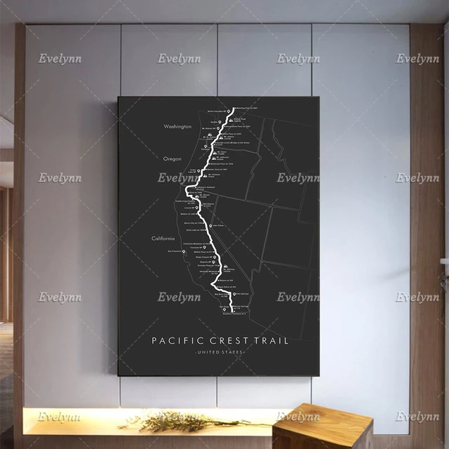 Pacific Crest Trail Wall Map