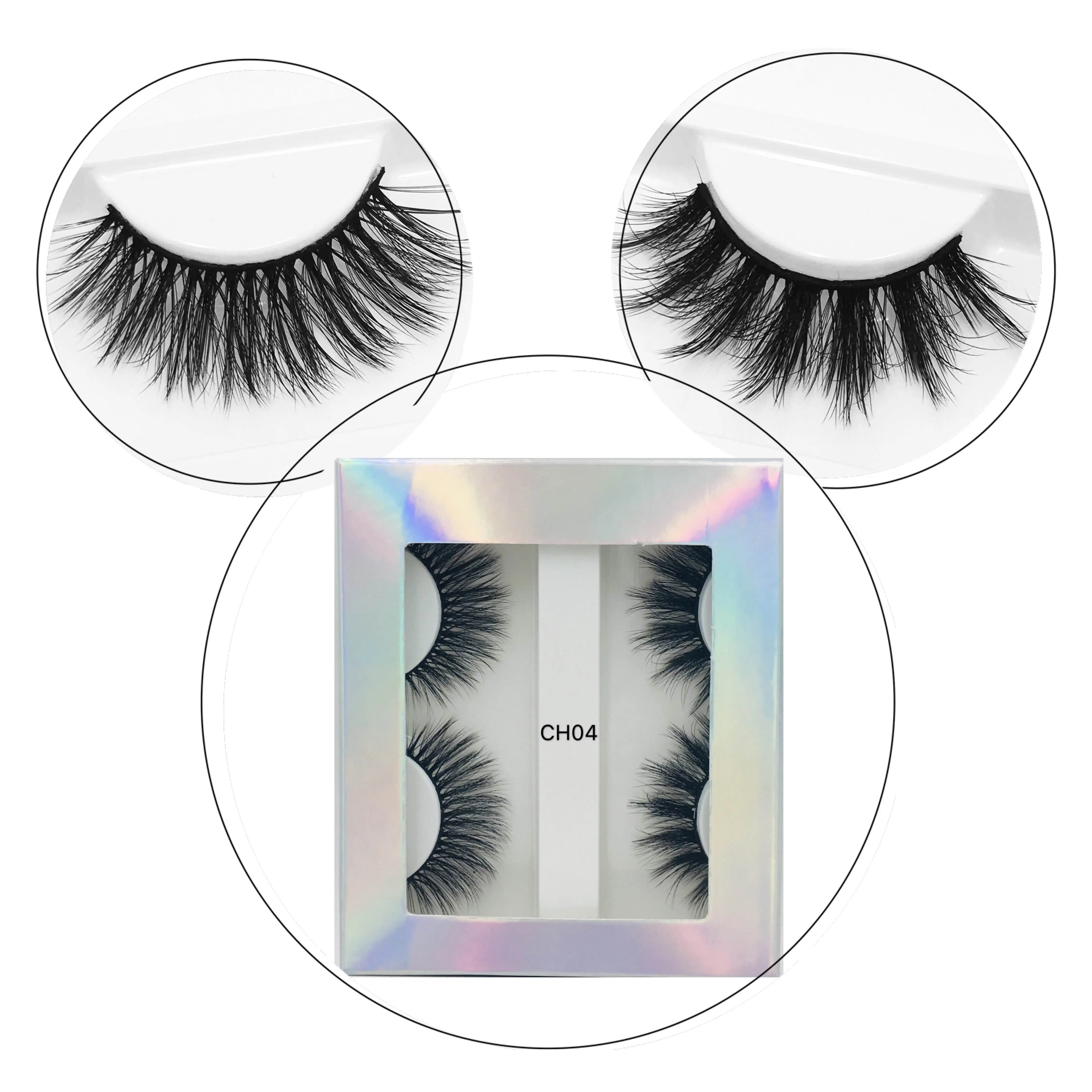 NEW 2 pairs Soft Natural Long Lashes Cross Messy Thick Cotton Stalk 3d ...