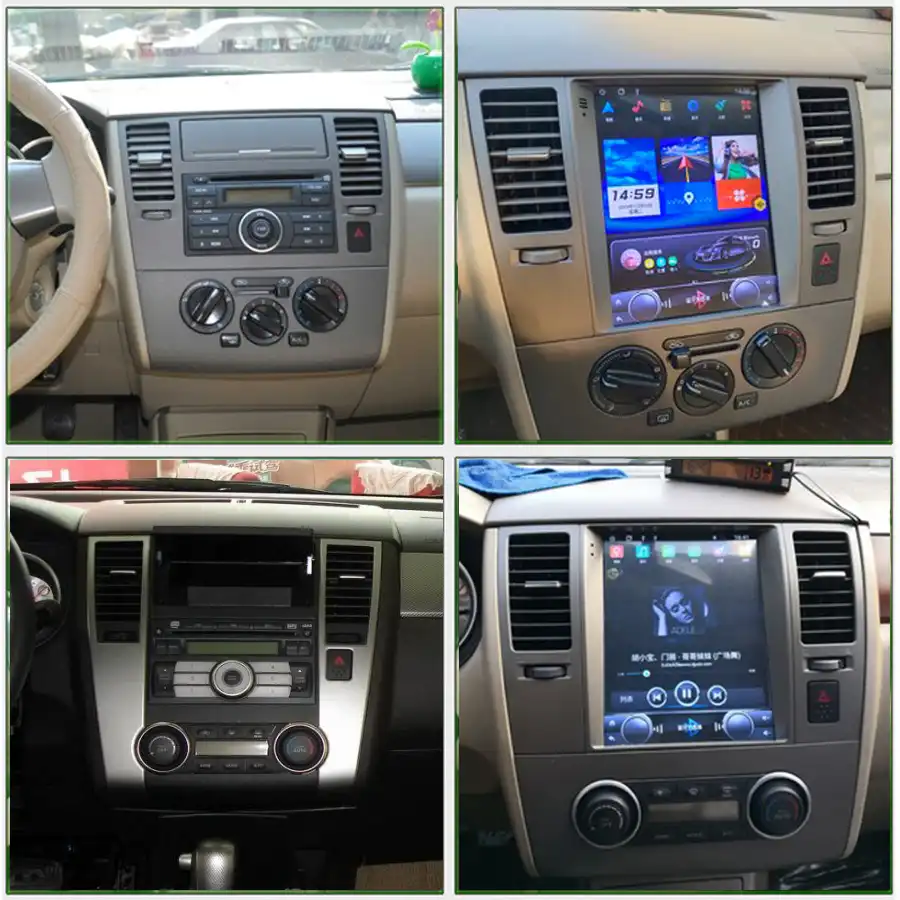 Para nissan tiida 2005 2010 interior painel de controle central ...