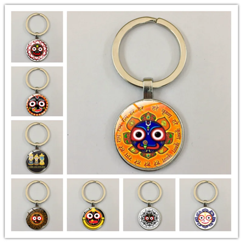 Jagannath-Krishna-Cartoon-Art-Photo-Keychain-For-Women-Men-Vintage-Face ...