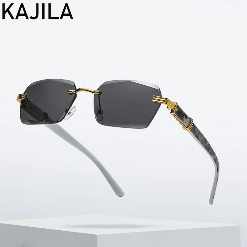 Rimless Rectangle Sunglasses Women 2021 Luxury Brand Fashion Square ...