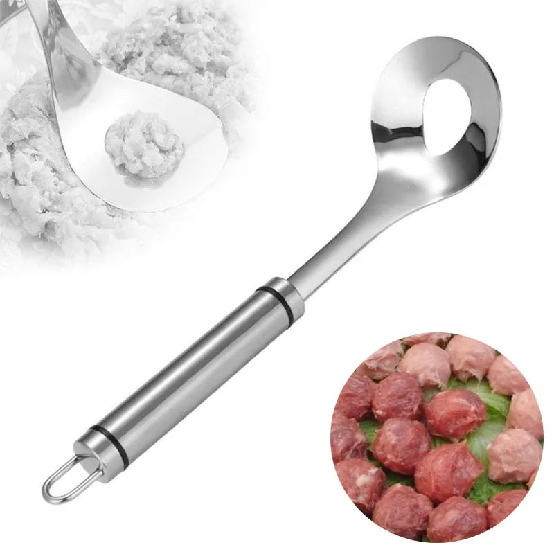 Stainless Steel Non stick Meatballs Spoon Maker Squeezing Kitchen Tool ...