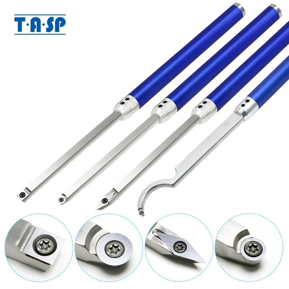Tasp Wood Turning Tools Carbide Insert Cutter Swan Neck Gouge ...