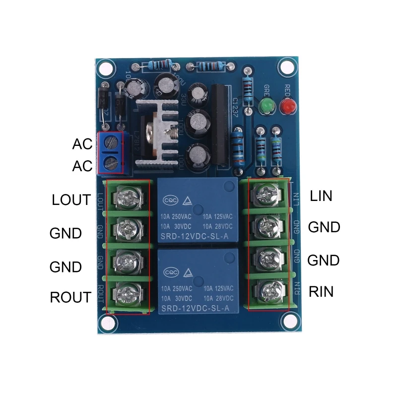 Generic Power Amplifier Speaker Protection Circuit Board 2.1 Three ...