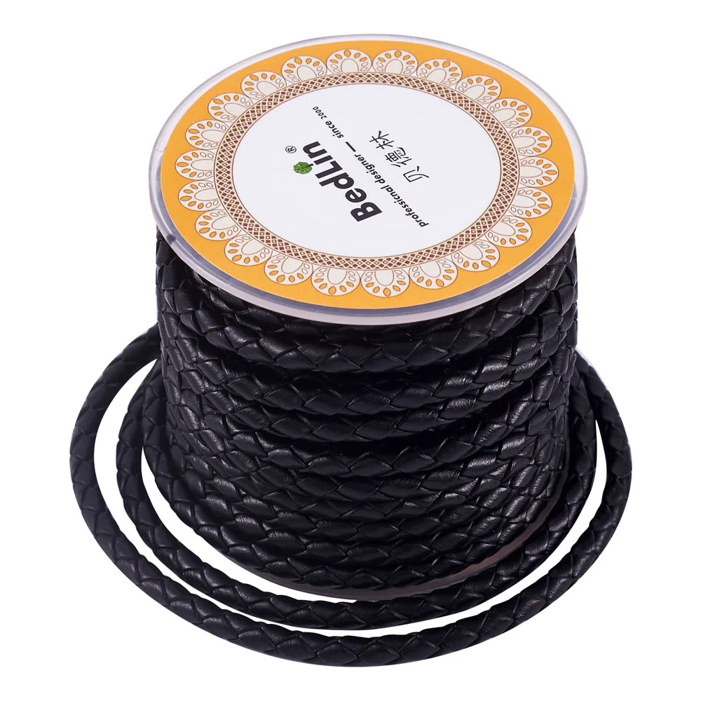 1Roll-Round-Genuine-Braided-Leather-Cord-Rope-for-Necklace-Bracelet ...
