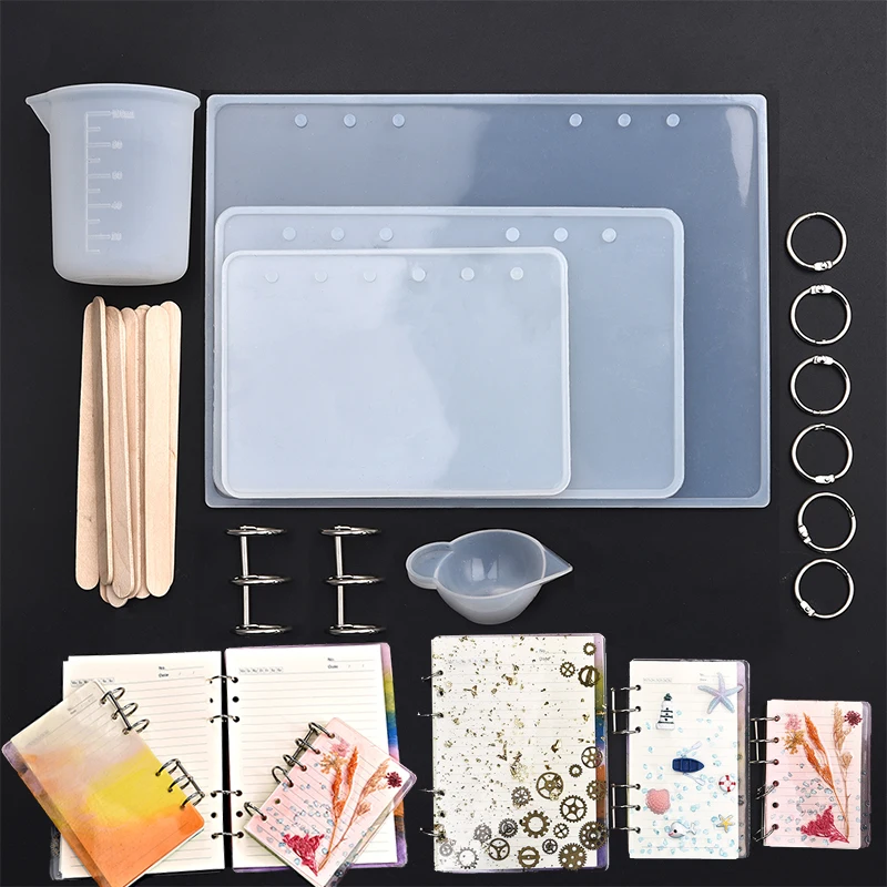 Silicone-Fundi-o-Moldes-Tool-Set-Notebook-Cover-Molde-De-Resina-Ep-xi ...