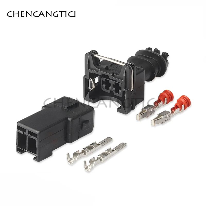 1 Set 2 Pin Fuel Waterproof EV1 Automotive Electrical Connector Fuel Injector Male Female Plug ...