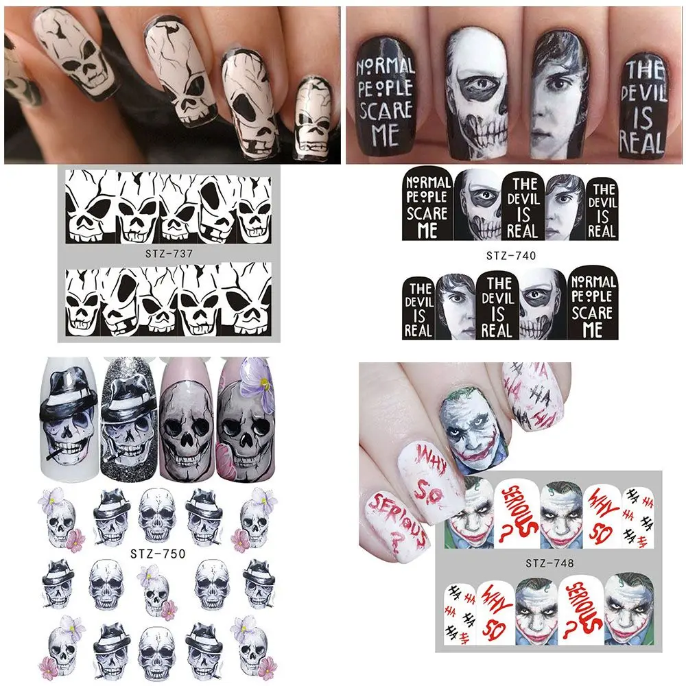 DIY-Diablo-Water-Transfer-Horror-Nail-Decals-Halloween-Nail-Stickers ...