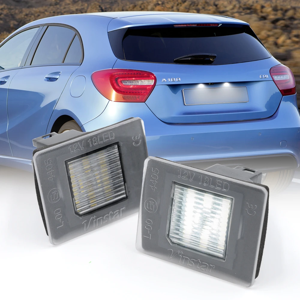 2x Led License Number Plate Light For Benz A-class W176 Gls X166 Gle ...