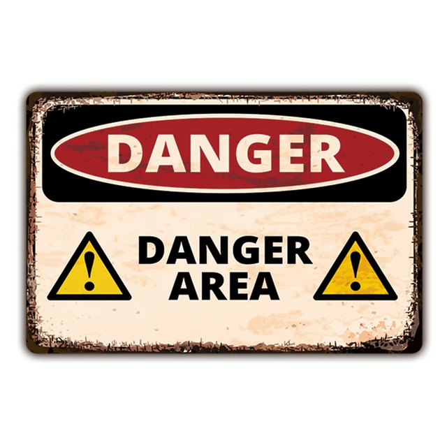 IBOOWU Danger DUST HAZARD Vintage Poster Retro Metal Tin Signs Wall ...
