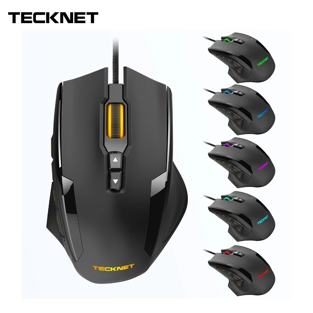 TeckNet 16400DPI Gaming Mouse M009 Mouse 10 Programmable Macro Button ...