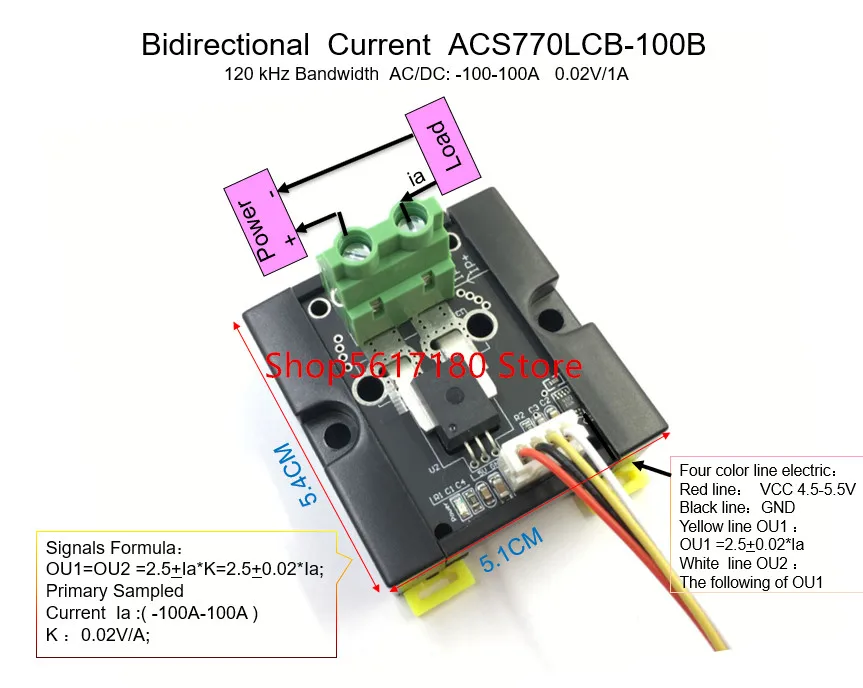 ACS770LCB-M-dulo-de-Sensor-de-corriente-bidireccional-AC-DC-ACS770-100b ...