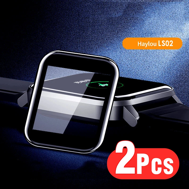 2 pçs película protetora para xiaomi haylou solar ls02 curvo macio ...
