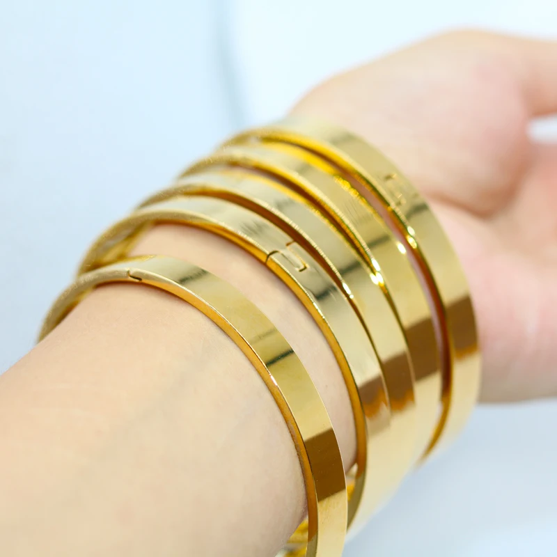 Open Gold Bangle