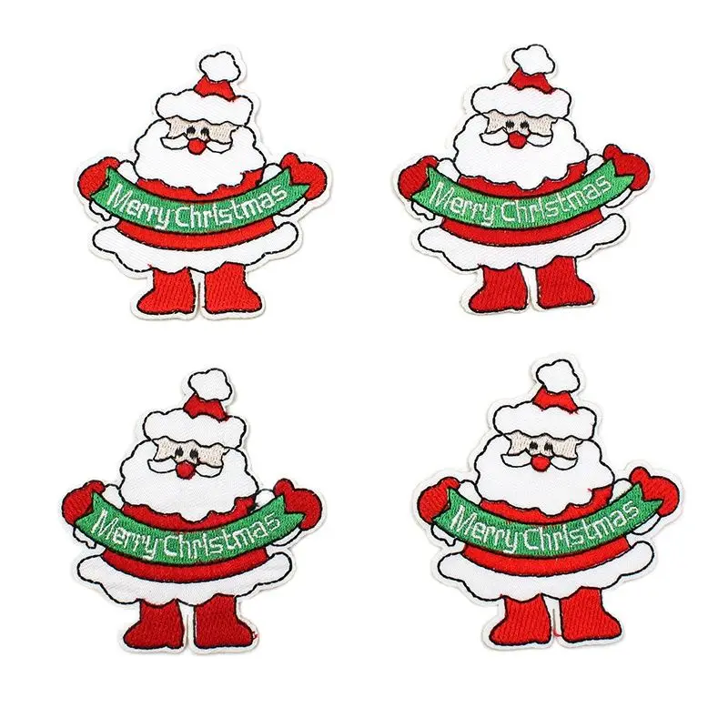 10pcs/lot Quality Cartoon Iron On Santa Claus Patches DIY Clothes ...