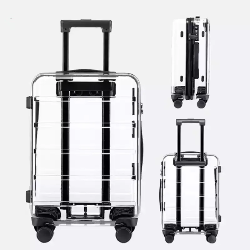 New Latest Luxury Transparent Suitcase Fashion Brand Rolling Luggage ...