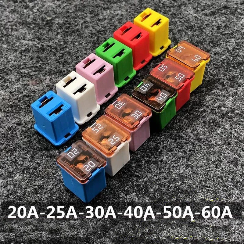 18pc littlefuse car fuse kit 58V 20A-60A 895 series Square car fuse for ...