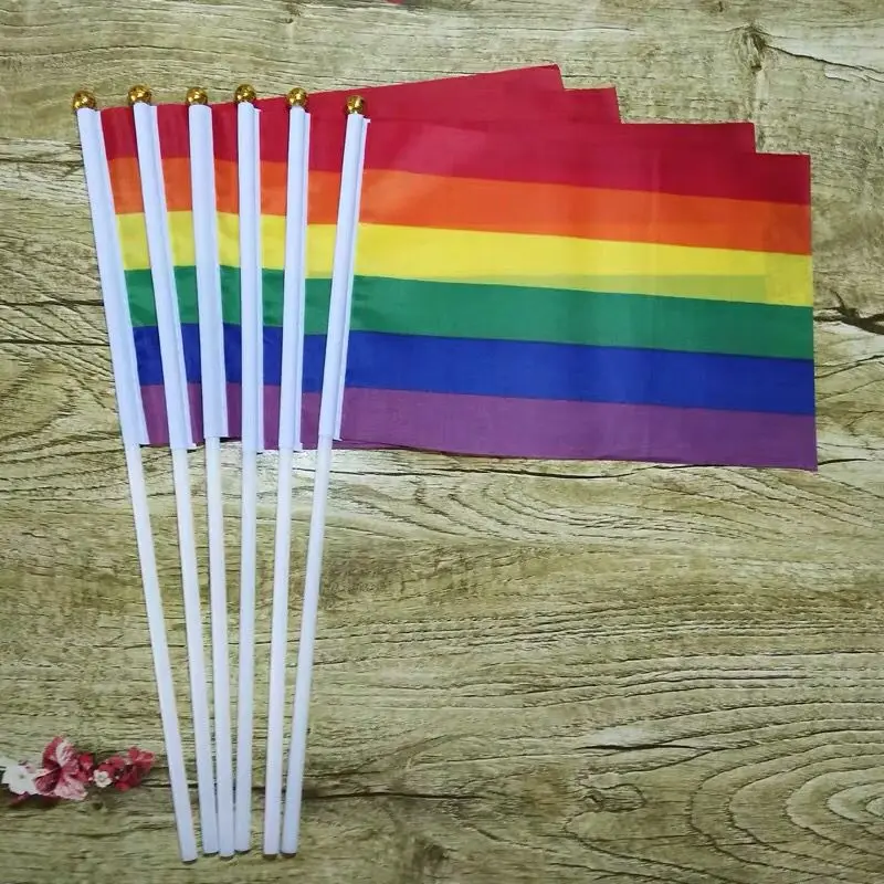 Xvggdg-100-pcs-lot-Rainbow-hand-flag-Waving-Gay-Pride-LGBT-parade-Les ...