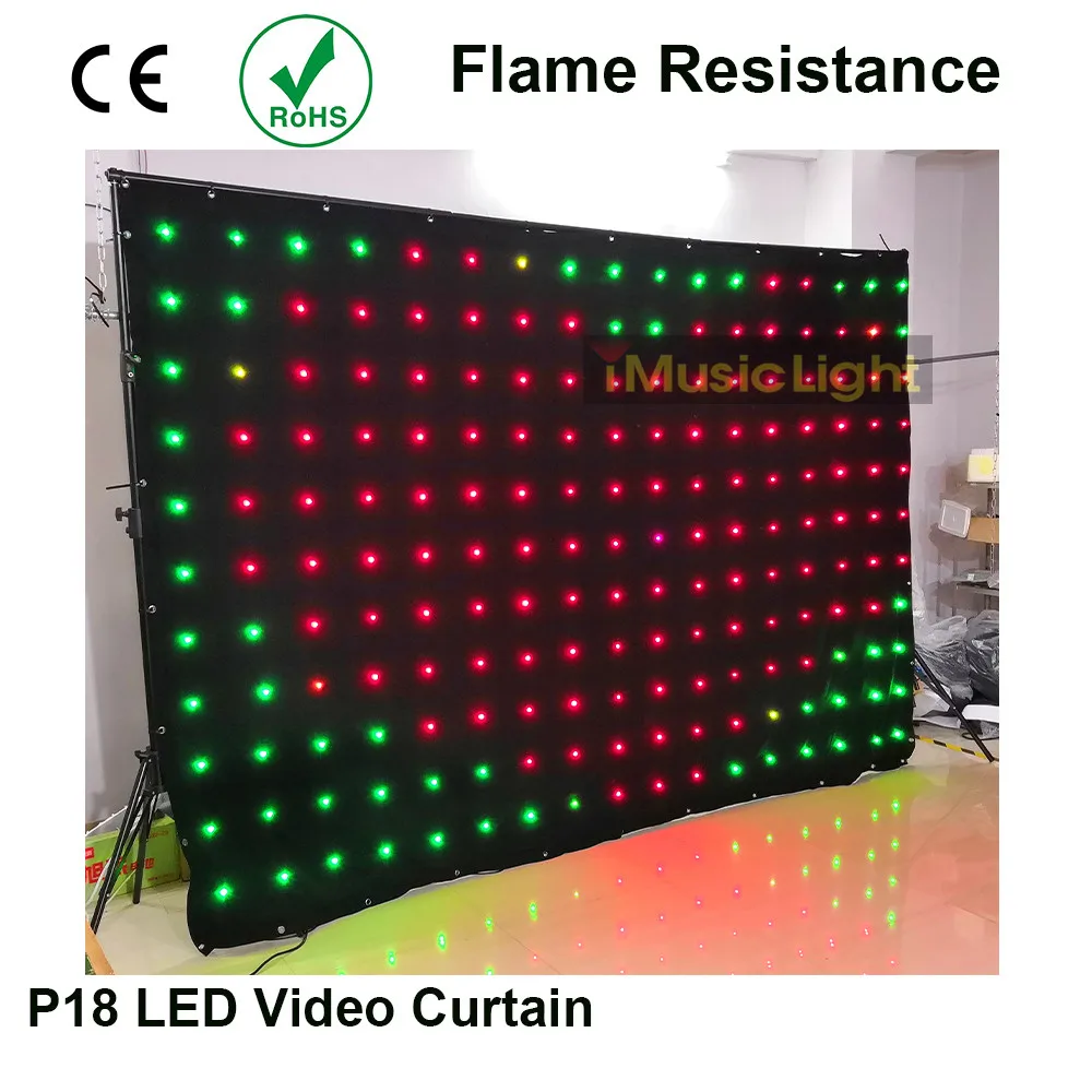 2mx3m-LED-Video-Curtain-Star-Cloth-P18-Matrix-DMX-Backdrop-Wedding ...