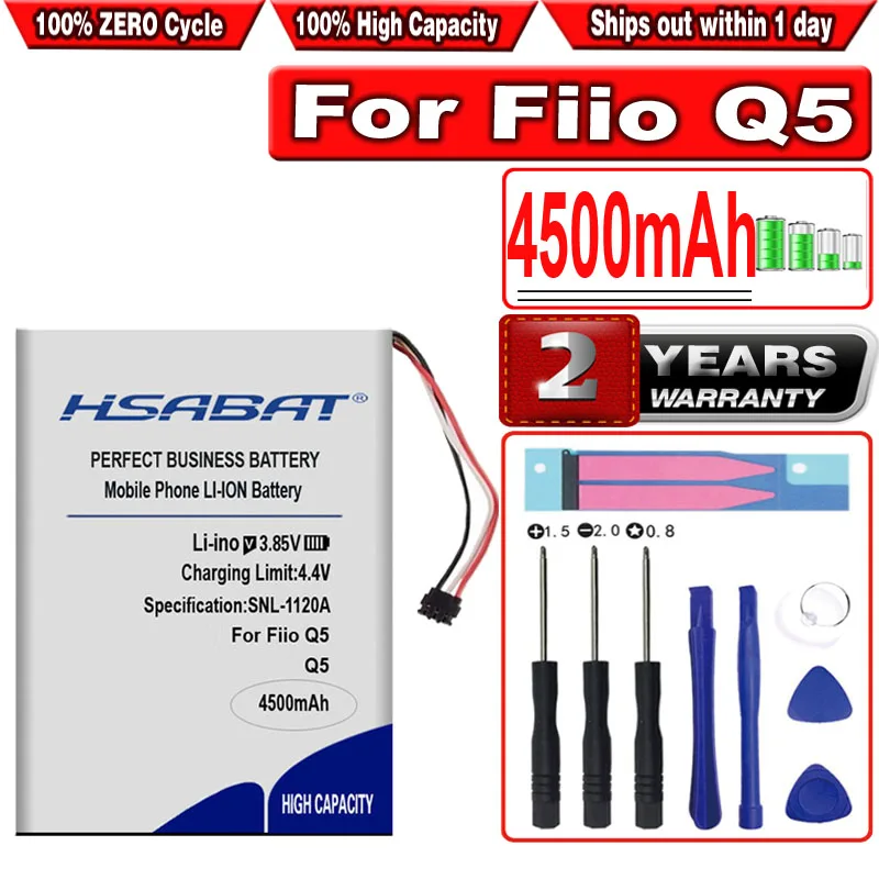 HSABAT 4500mAh 874866 Battery for Fiio Q5 Q5S Amplifier Li-po Polymer ...