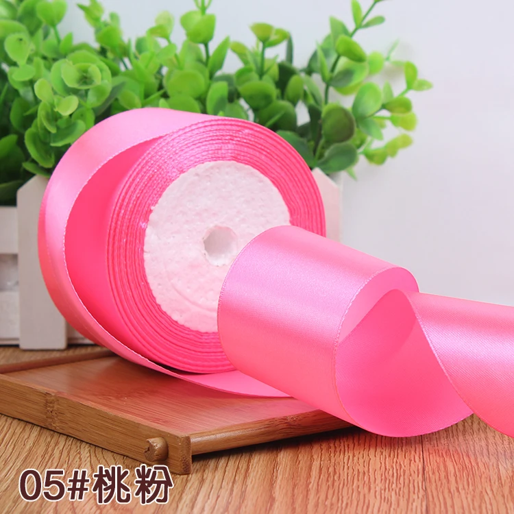 Cintas de satén de color rosa oscuro para decoración, cinta de embalaje ...