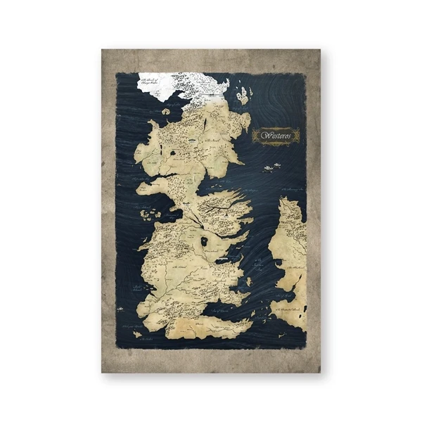 Game Of Thrones World Map Poster