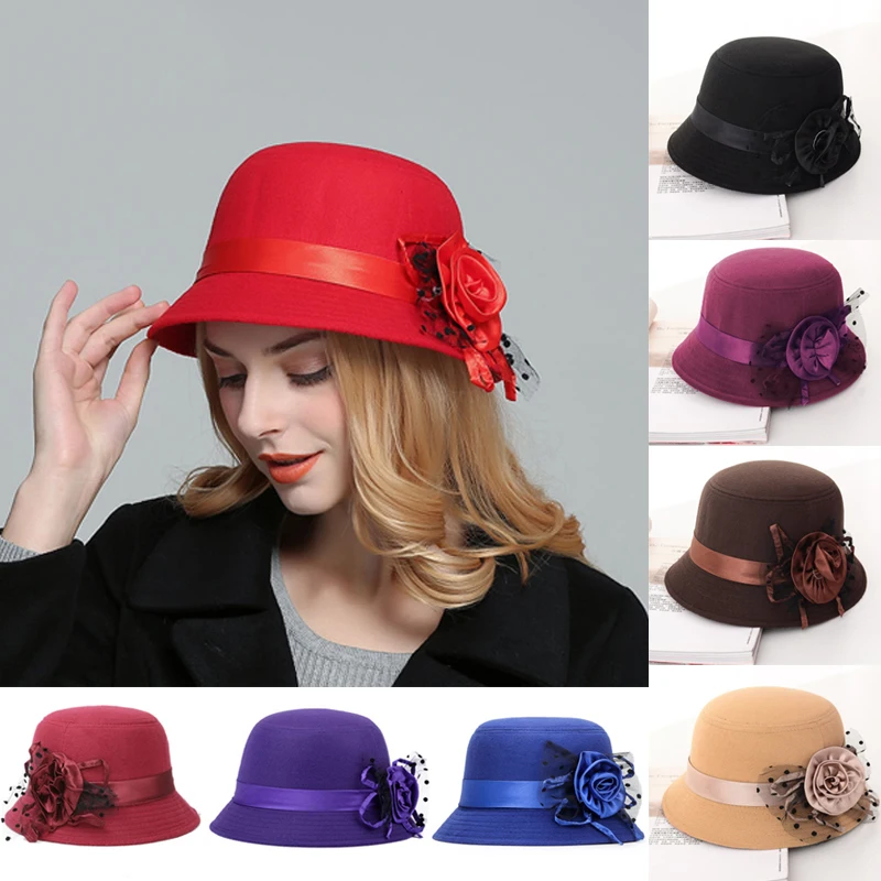 Women-s-Hats-British-Style-Ladies-Top-Hat-Keep-Warm-In-Autumn-Winter ...