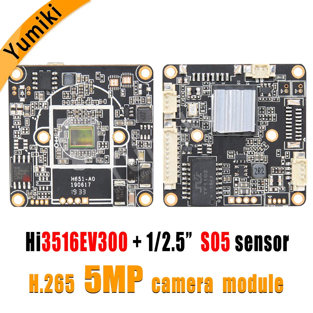 H.265/H.264 5MP Hi3516EV300 + S05 1/2. 5 "IP 카메라 모듈 보드 저조도 ONVIF P6Spro ...
