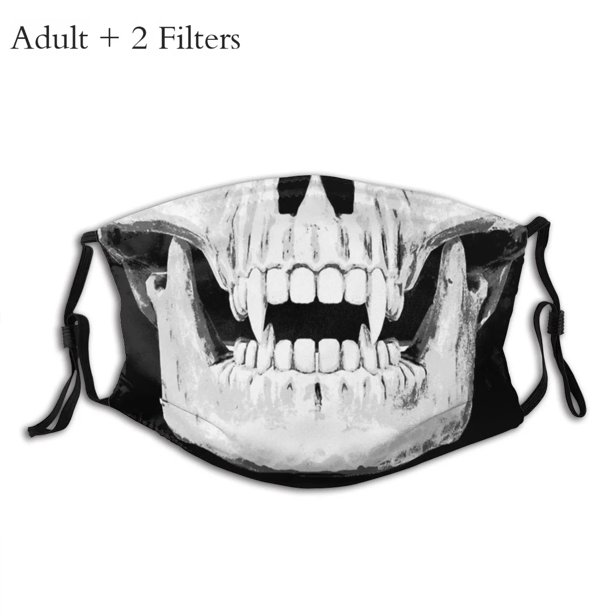 Horror Skull Cloth Masks Vampire Skull Horror Lover Halloween Face Mask ...