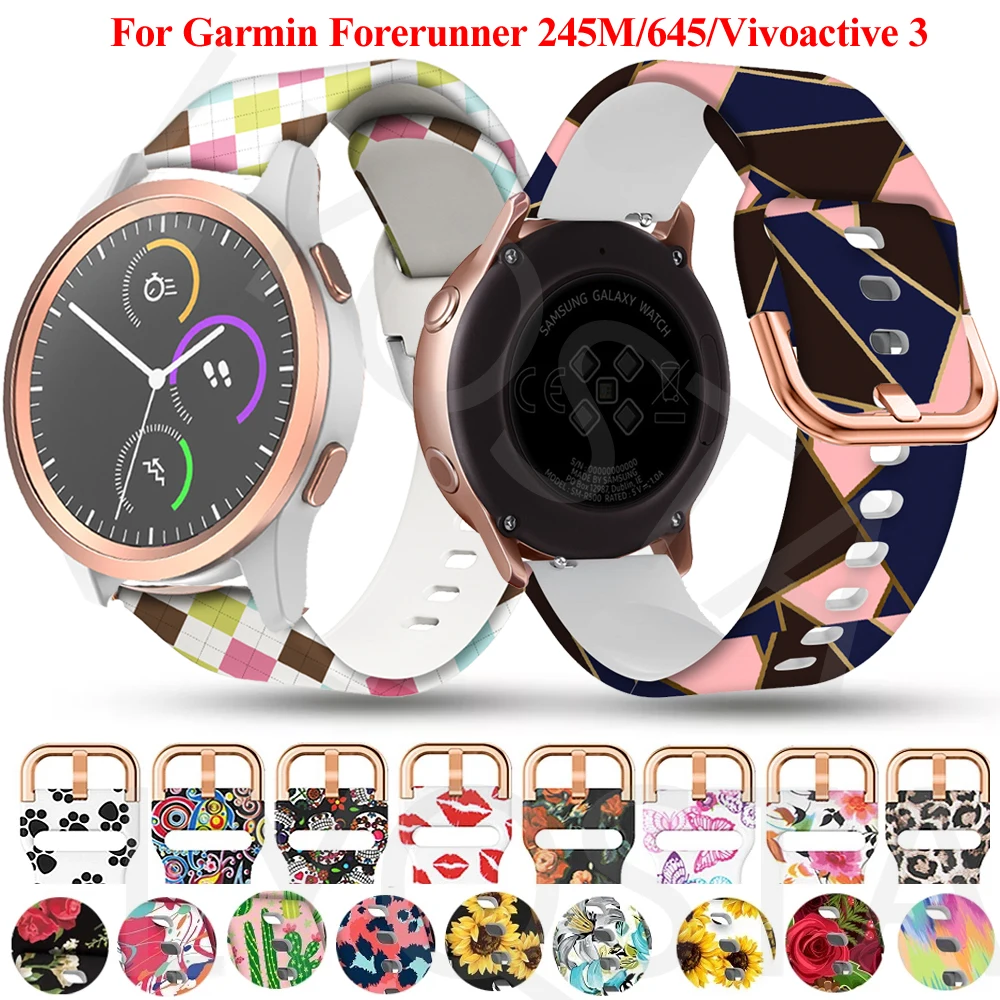 Vivoactive-3-Printing-Silicone-Smart-Watch-Strap-For-Garmin-Forerunner ...