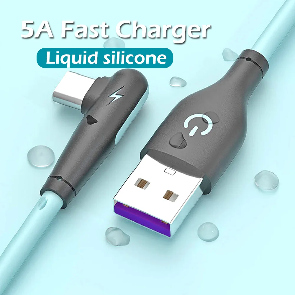 5A-Fast-Charging-Cable-USB-Type-C-Liquid-Silicone-Cable-90-Degree-Video ...
