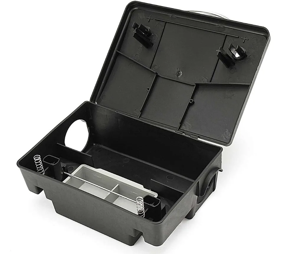 1pcs Black Color Rat Box Bait Station Plastic Mouse Trap Cage No With ...
