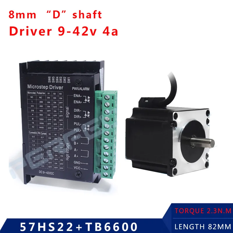 Nema-23-Stepper-Motor-D-shaft-2-phase-4-Leads-57x82mm-2-3N-57HS22-1 ...